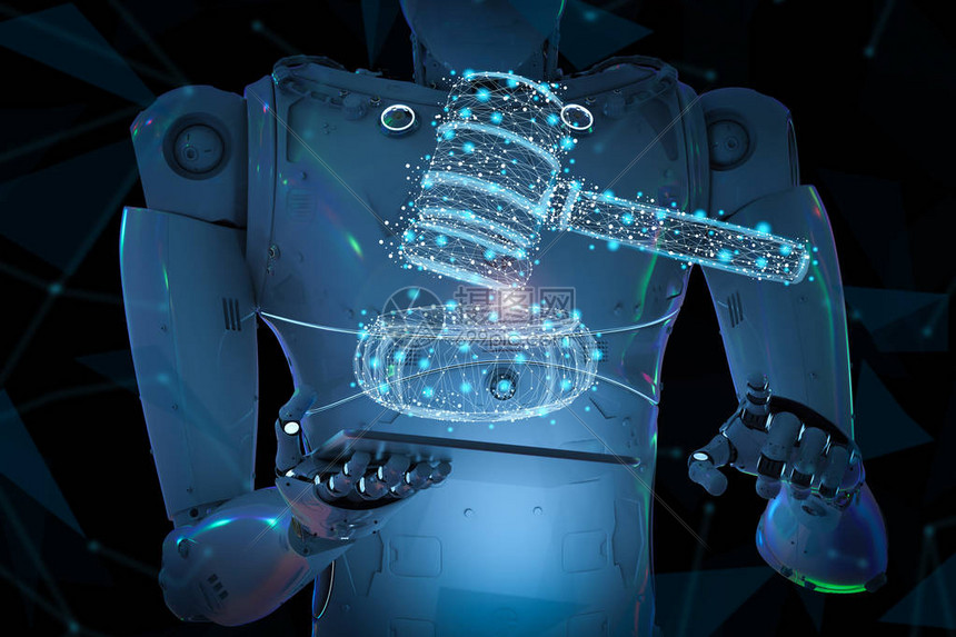 互联网法律概念3D制成ai机器人图片素材-正版创意图片503466511-摄图网