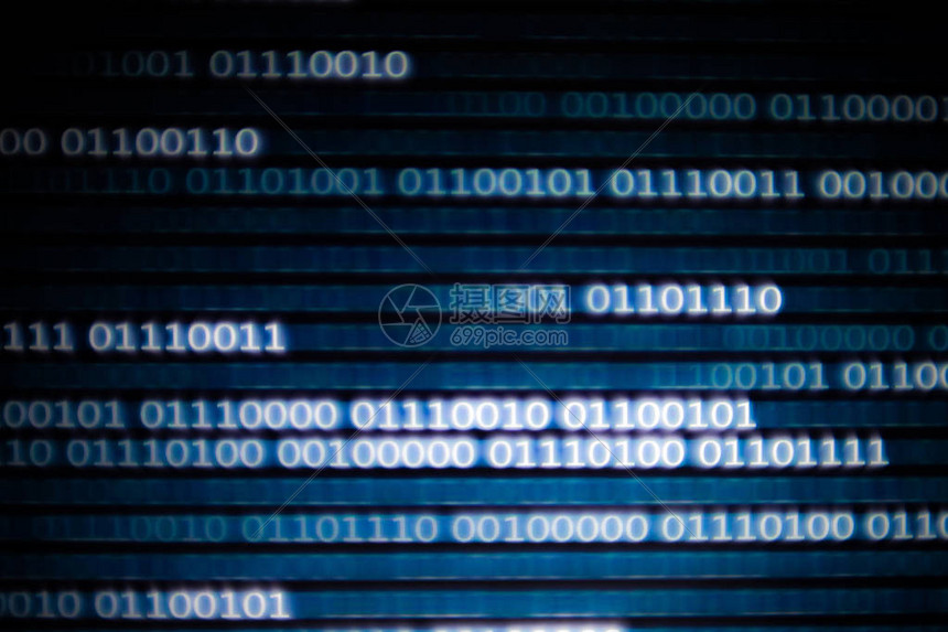 二进制代码数据位屏幕显示在笔记本电脑屏幕上数据流矩阵大数据人工智能时代的兴起人工智能数据传输以矩阵代码样式从左到高清图片下载-正版图片 ...