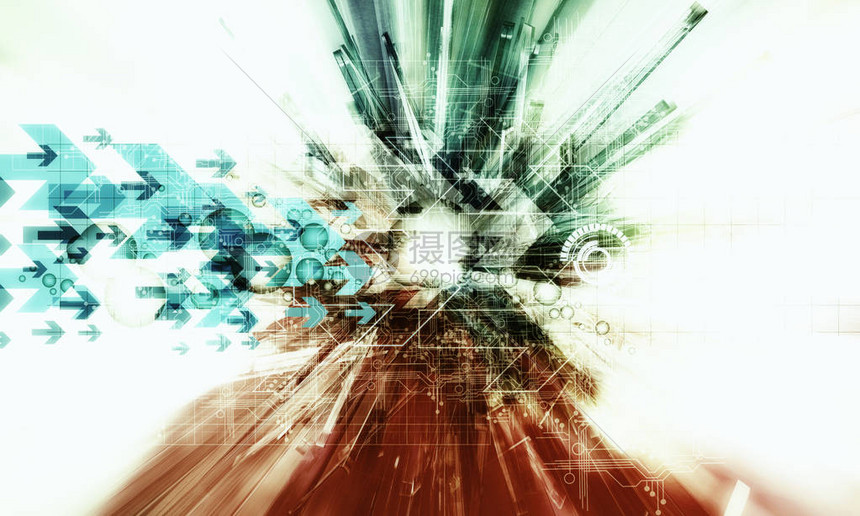 技术背景的3D渲染图片素材-正版创意图片503488891-摄图网