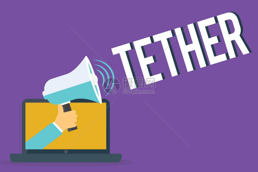 概念手写显示Tether展示使用智能手机将计算机或其他设备连接到互联高清图片下载-正版图片503497003-摄图网