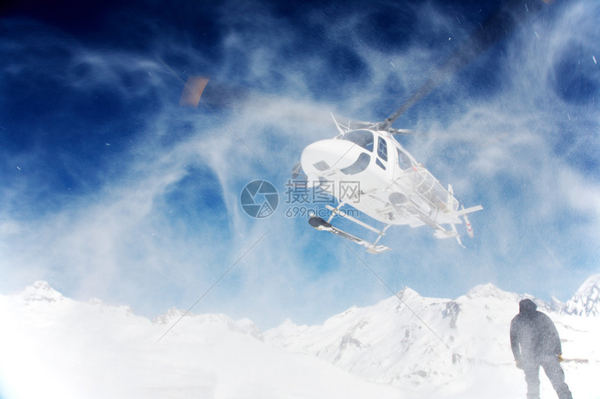 Heli滑雪直升机法国和欧洲的Blan高清图片下载-正版图片503530487-摄图网