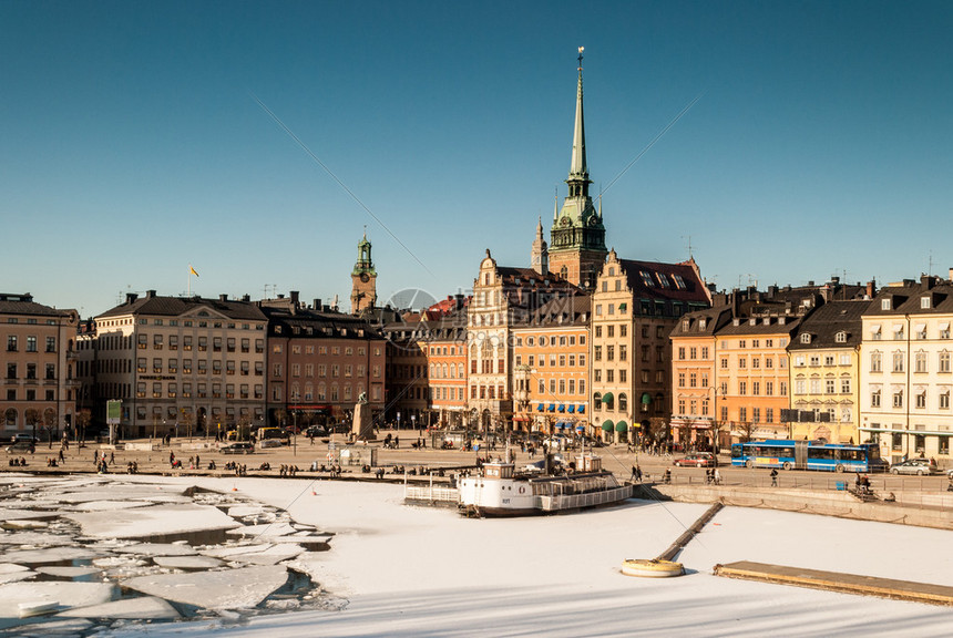 索德马尔姆Sodermalm的一幅景象向着Gamla高清图片下载-正版图片503613143-摄图网