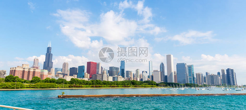 芝加哥城市景观高清图片下载-正版图片503621125-摄图网