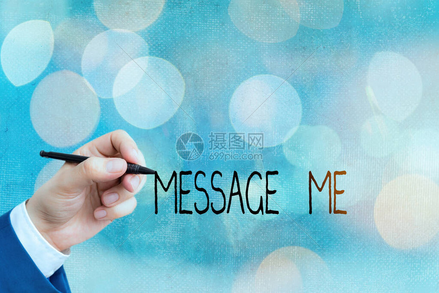 表示MessageMe的概念手写方式概念意思是要求某人从一个移动设备中发高清图片下载-正版图片503662198-摄图网