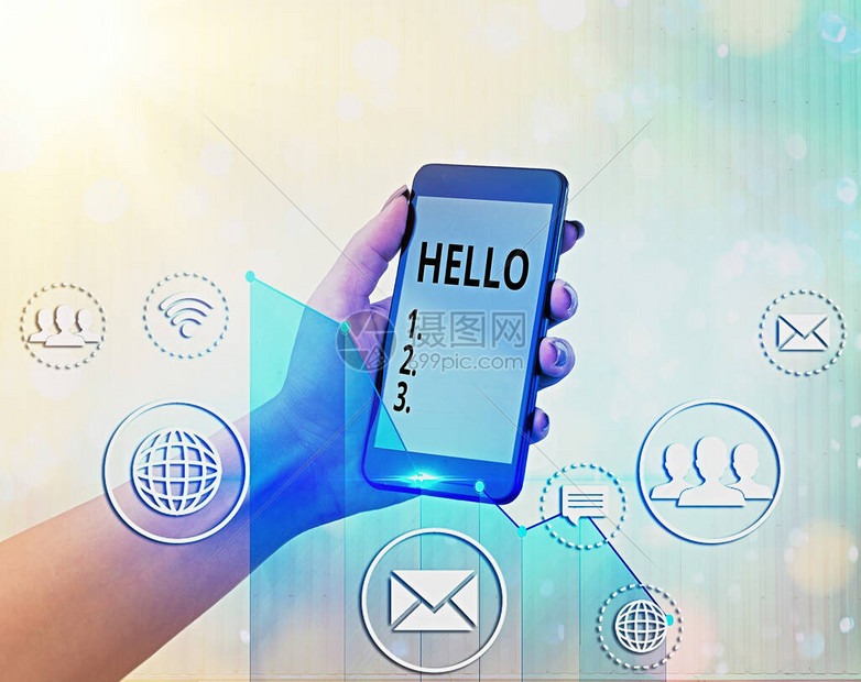 Hello概念上对Holla或hollo的假名进行图象改变Holla高清图片下载-正版图片503678646-摄图网