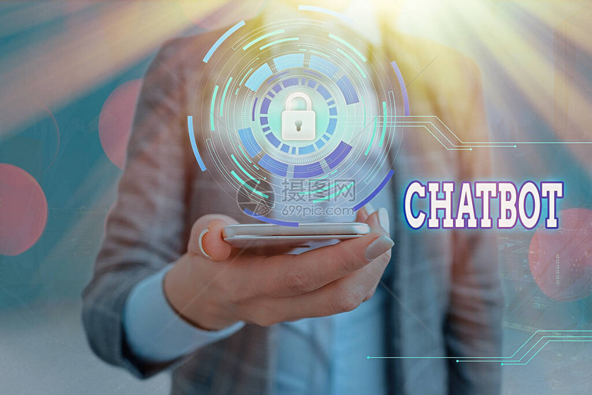 概念手写显示Chatbot概念意指一种模拟对话的计算机程序高清图片下载-正版图片503685618-摄图网