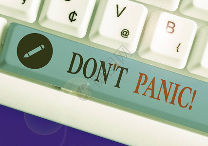 DonTPanic表示概念上的手写方式概念的意思是突然感到如此的担心或害怕高清图片下载-正版图片503712227-摄图网
