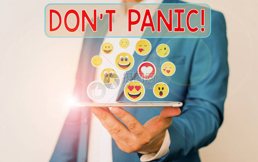DonTPanic表示概念上的手写方式概念的意思是突然感到如此的担心或害怕高清图片下载-正版图片503712071-摄图网