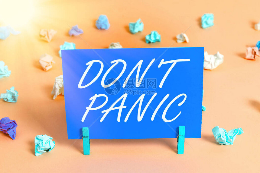 DonTPanic表示概念上的手写方式概念的意思是突然感到如此的担心或害怕高清图片下载-正版图片503712209-摄图网