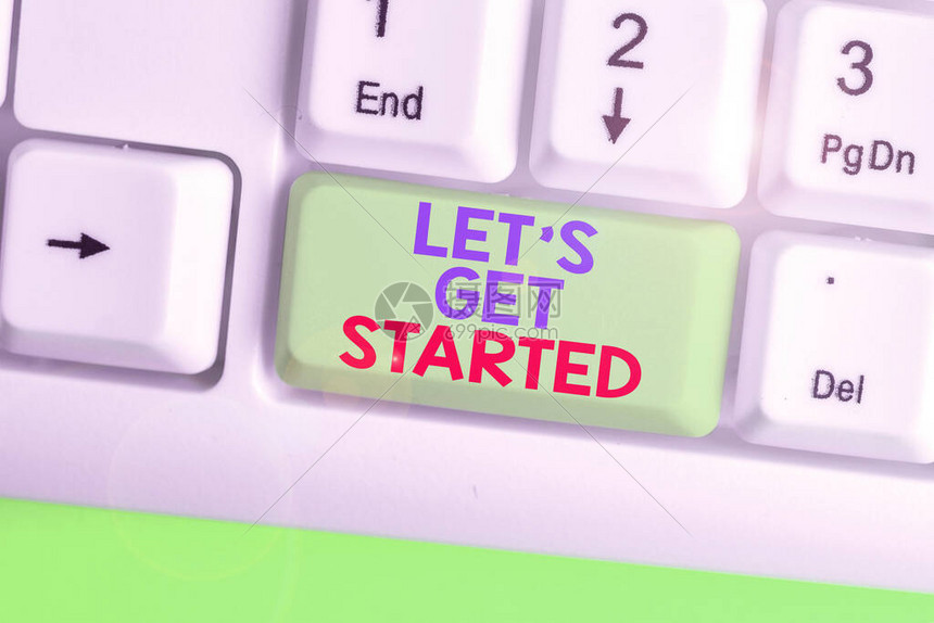 显示SGetStarted的文本符号商业图片展示是为了开始做或工作高清图片下载-正版图片503726365-摄图网