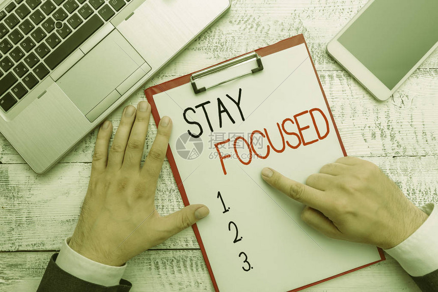 写笔记显示保持专注专注的商业理念集中注意力优先考虑任高清图片下载-正版图片503740697-摄图网