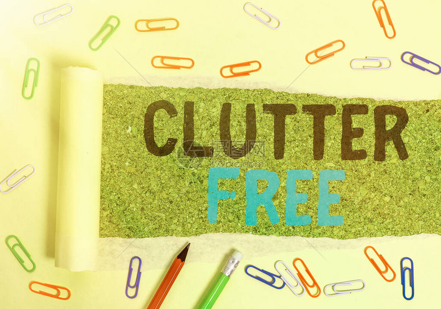 概念手写显示ClutterFree概念意指组织完善安排齐迪所有东西都放高清图片下载-正版图片503754963-摄图网