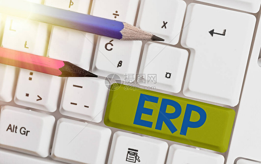 概念手写显示Erp概念意义企业资源规划集中式数据库业务流程白色pc键盘高清图片下载-正版图片503757834-摄图网