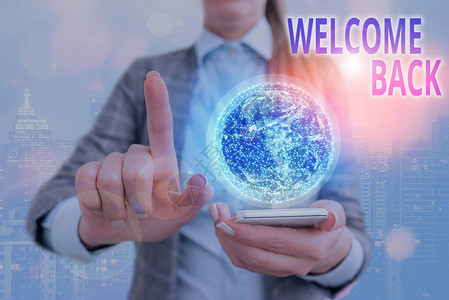 显示欢迎回来的文本符号商业照片展示一些东西来迎接某人高清图片下载-正版图片503775291-摄图网