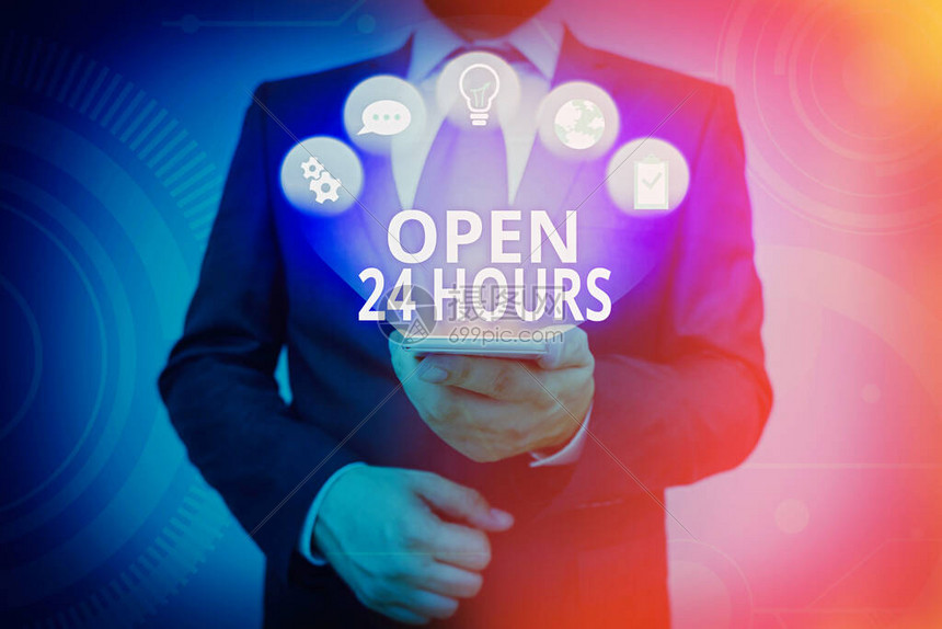 显示Open24小时的文本符号商业照片文本可以全天整夜提供高清图片下载-正版图片503799100-摄图网