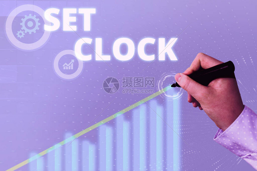 显示设置时钟的文本符号商业照片展示把它放在正确的时间或将时钟间更改高清图片下载-正版图片503832090-摄图网