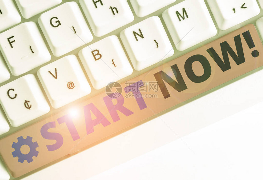 显示StartNow的文本符号商业照片文本毫不犹豫地立即工作高清图片下载-正版图片503883732-摄图网