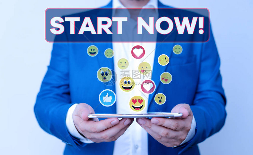 显示StartNow的文本符号商业图片展示会毫不迟疑地立即工作高清图片下载-正版图片503884122-摄图网