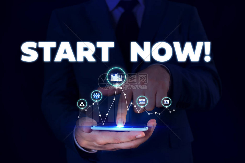 显示StartNow的写作笔记商业概念是毫不犹豫地工作或做一些事情高清图片下载-正版图片503884224-摄图网