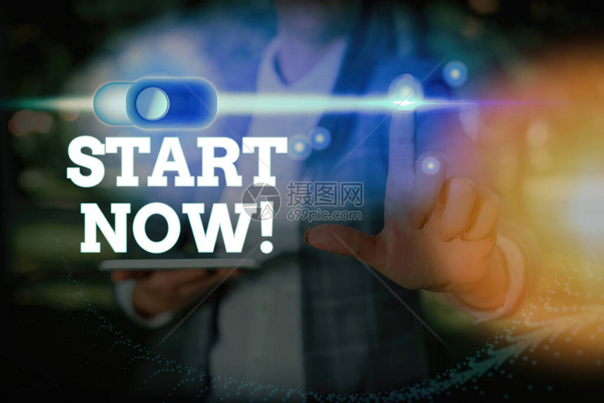 概念手写显示StartNow概念的含义是毫不犹豫地立即工作高清图片下载-正版图片503884254-摄图网