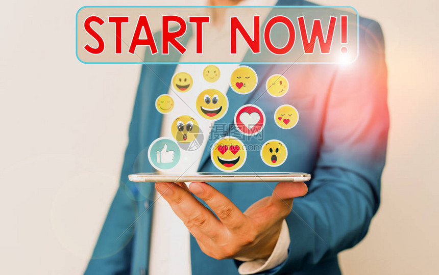 概念手写显示StartNow概念的含义是毫不犹豫地立即工作高清图片下载-正版图片503884409-摄图网