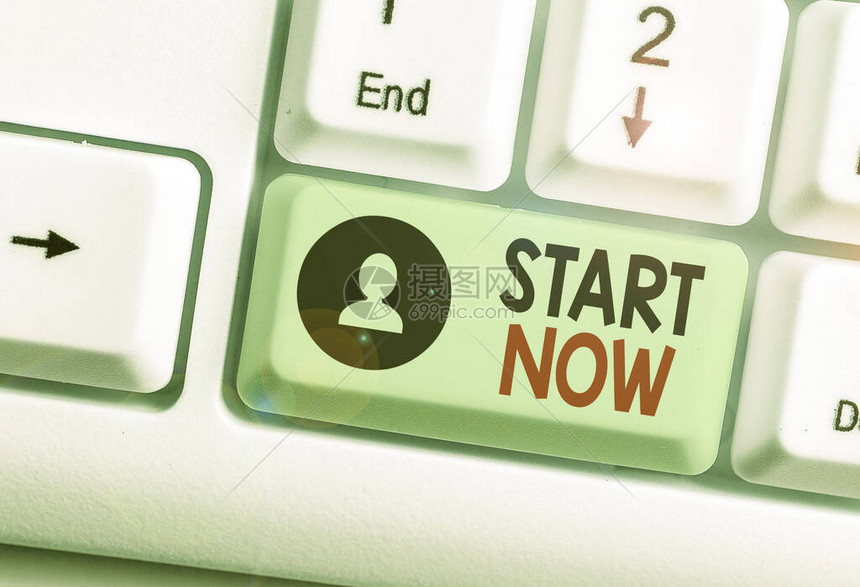 概念手写显示StartNow概念的含义是毫不犹豫地立即工作高清图片下载-正版图片503884557-摄图网
