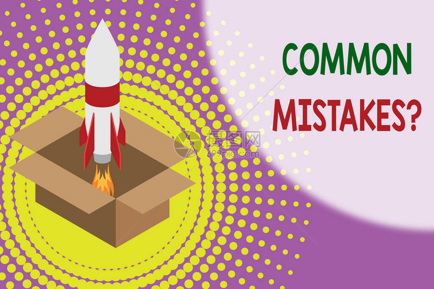 显示常见错误问题的文本符号商业照片展示重复行为或判断被误导制造错误的火发射火箭纸箱启动项高清图片下载-正版图片503886323-摄图网
