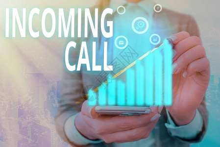 WordworthtextTextIncomingCall商业图片显示在入境时观看的呼叫员ID电话语音邮件V高清图片下载-正版图片 ...