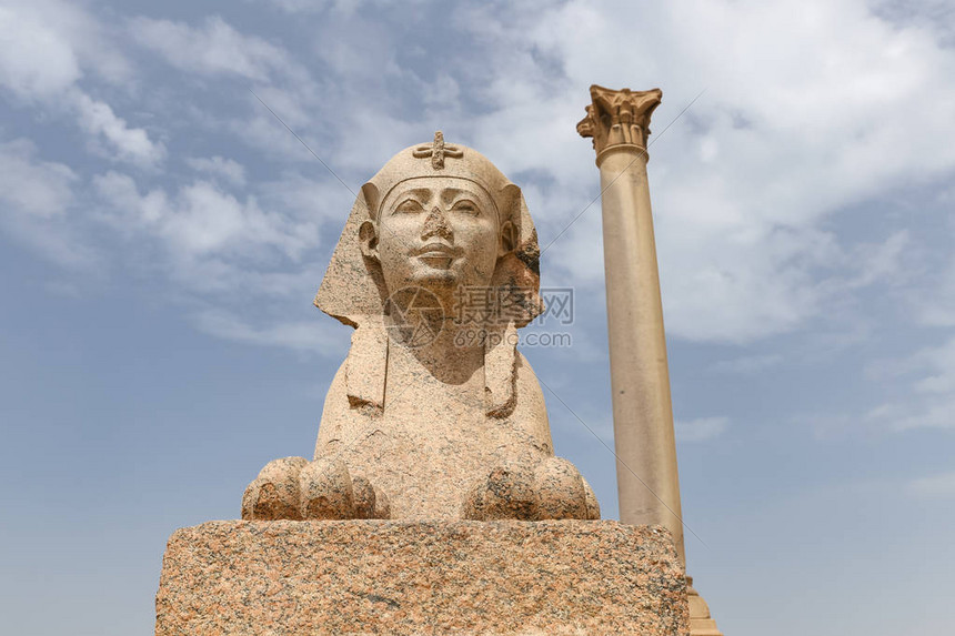 埃及亚历山大市庞贝支高清图片下载-正版图片503909255-摄图网