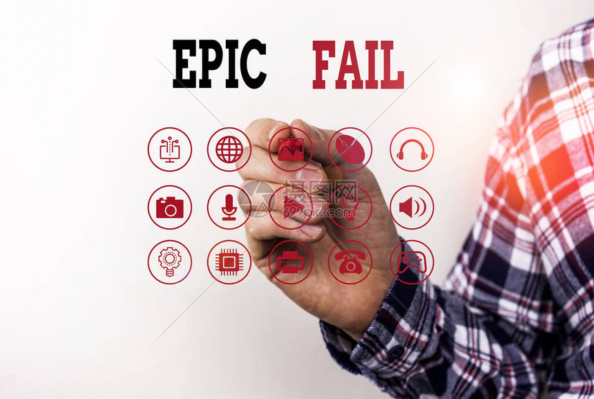 EpicFail概念意指一个令人惊叹的令人难堪错误高清图片下载-正版图片503929496-摄图网