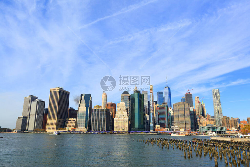 纽约天际线布高清图片下载-正版图片503996800-摄图网