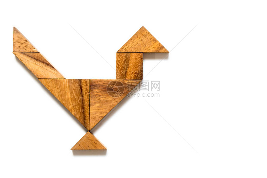 白色背景的鸟形Wooden映图拼tangr高清图片下载-正版图片504014414-摄图网