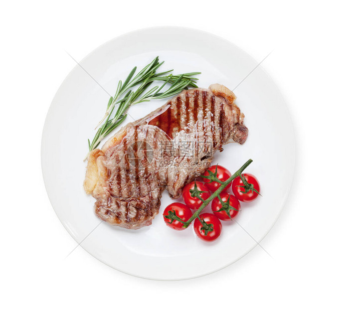 Sirloin牛排配有迷迭香高清图片下载-正版图片504036274-摄图网