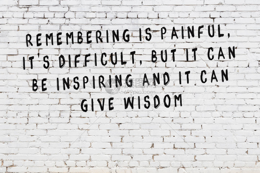 白色砖墙涂有黑色励志名言铭文高清图片下载-正版图片504052453-摄图网