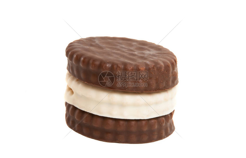 带有巧克力的cookie在高清图片下载-正版图片504065556-摄图网