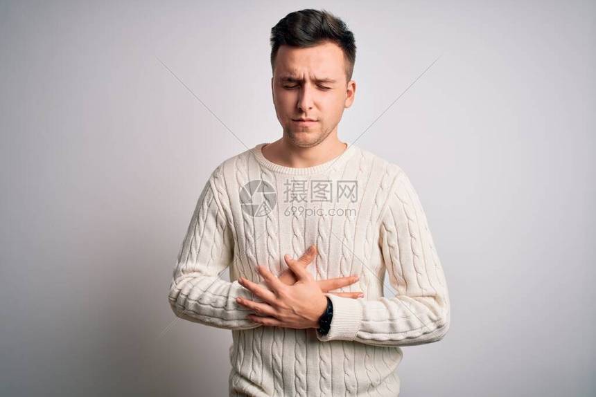 年轻英俊的白人男子穿着休闲冬季毛衣高清图片下载 正版图片504079278 摄图网