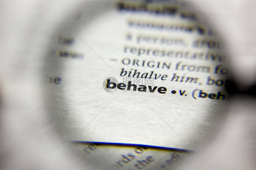 字典中的单词或短语Behave高清图片下载-正版图片504118844-摄图网