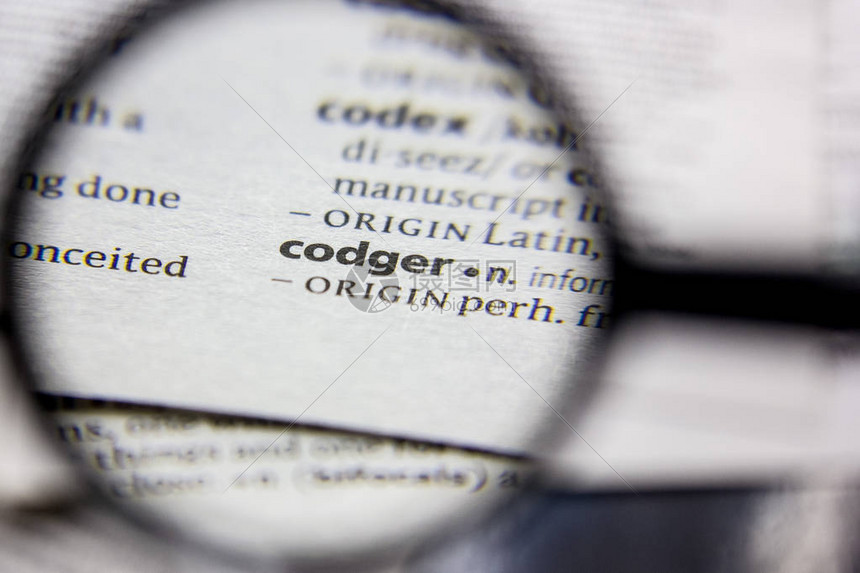 词典中的Codger高清图片下载-正版图片504119240-摄图网