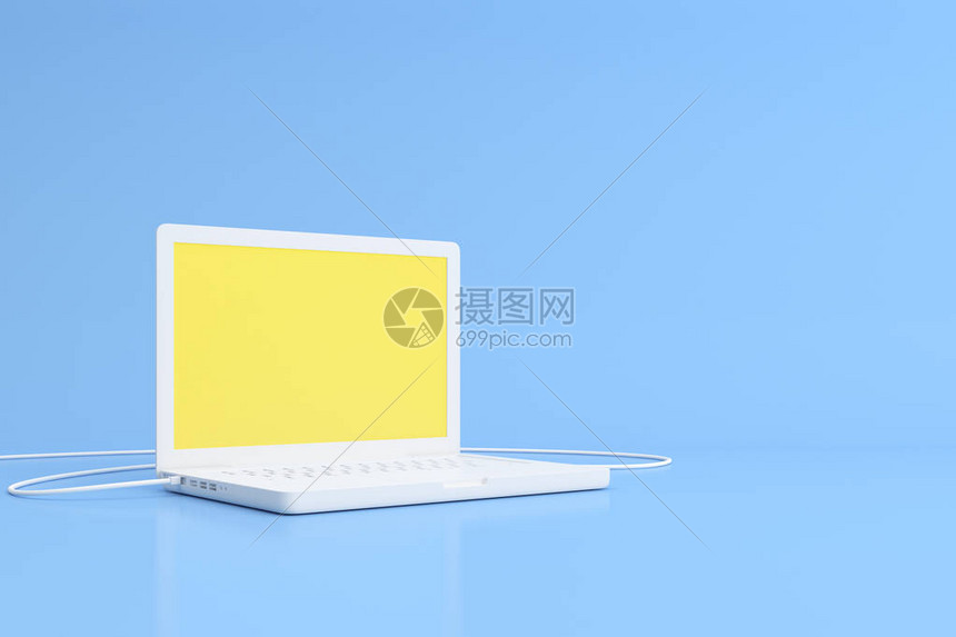 3d蓝色背景的空白黄高清图片下载-正版图片504155414-摄图网