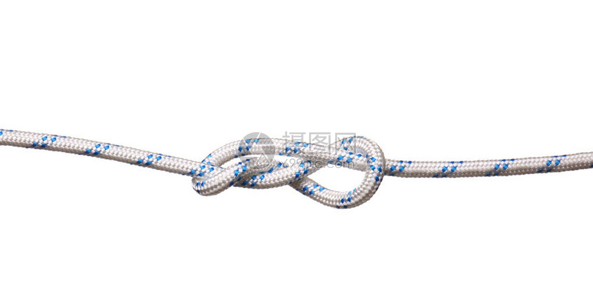 白色背景上带结的绳子高清图片下载-正版图片504158620-摄图网