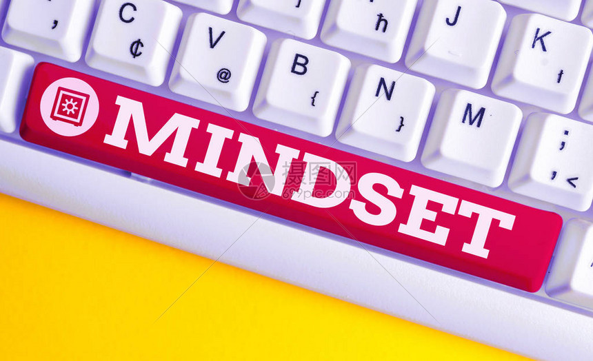 手写文本Mindset概念照片一个演示他或她将做什么的标准想法白Pc键盘高清图片下载-正版图片504193447-摄图网