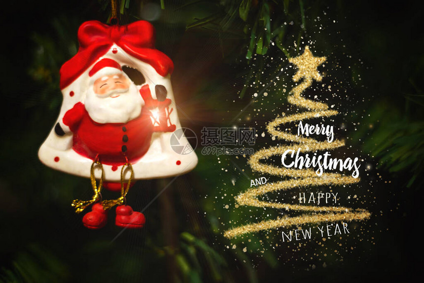 圣诞快乐和新年快乐有文字的高清图片下载-正版图片504216527-摄图网