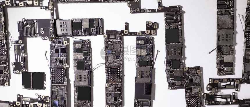 白色隔离背景上的微芯片纹理高清图片下载-正版图片504300186-摄图网