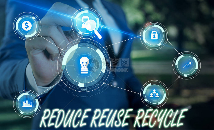 减少再使用回收利用环境负责的消费者行为的商业概念男穿正式西装高清图片下载-正版图片504322809-摄图网