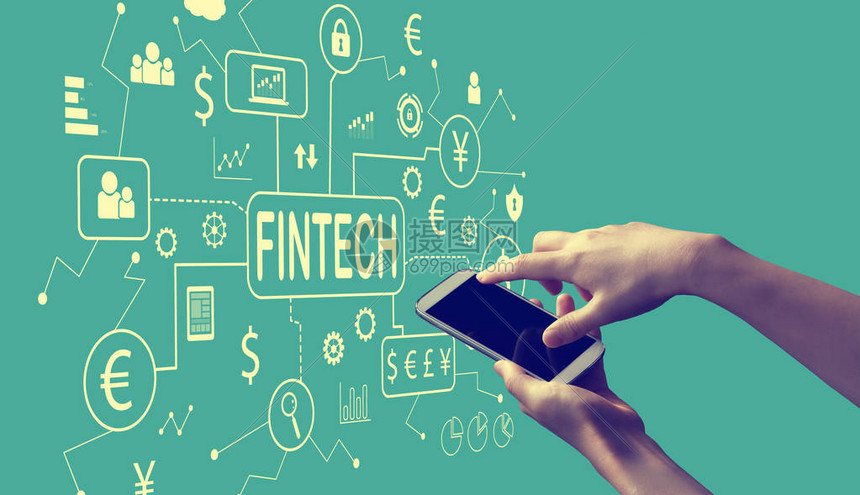 Fintech主题与拥有白人高清图片下载-正版图片504341521-摄图网