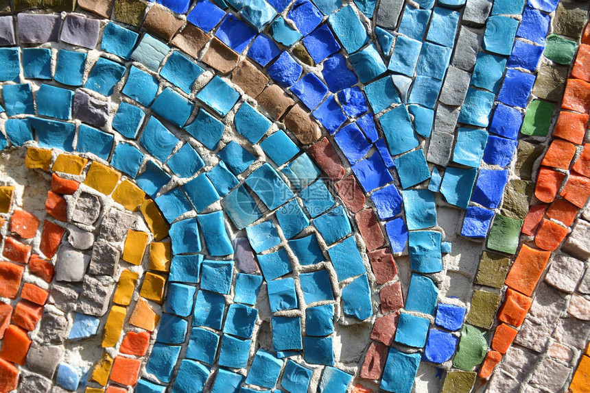 墙上五颜六色的马赛克高清图片下载-正版图片504412989-摄图网