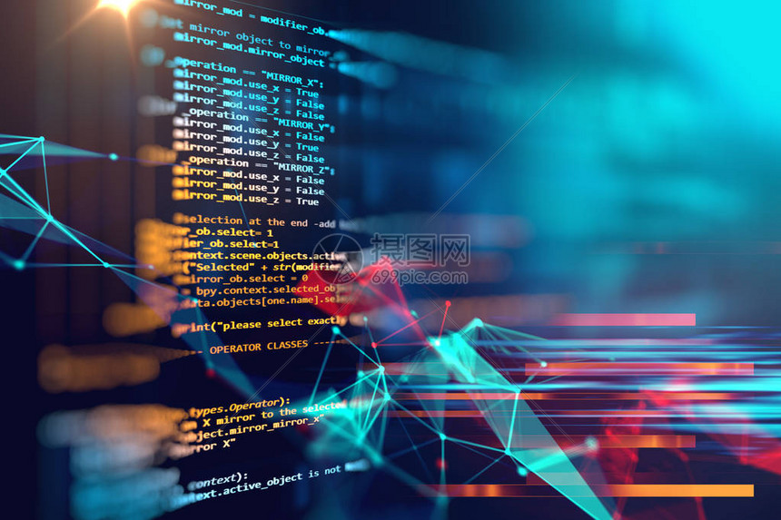 软件开发商和计算机脚本的编程代码抽象技术图片素材-正版创意图片504445638-摄图网