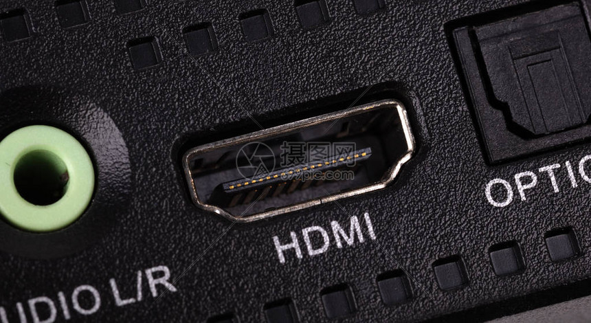 设备上的特殊hdmi连接高清图片下载-正版图片504445705-摄图网