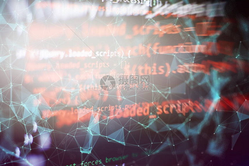 Cssjavascript和html的使用监控功能源代码特写抽象的it技术背景插画图片下载 正版图片504446018 摄图网