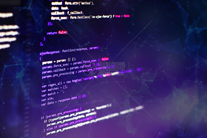 Cssjavascript和html的使用监控功能源代码特写抽象的it技术背景插画图片下载 正版图片504446095 摄图网